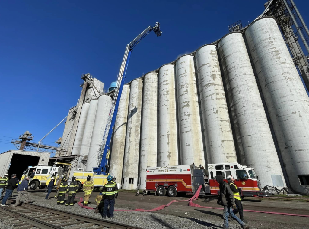 Crews battle Sussex County corn silo fire for hours - Explosion Hazards